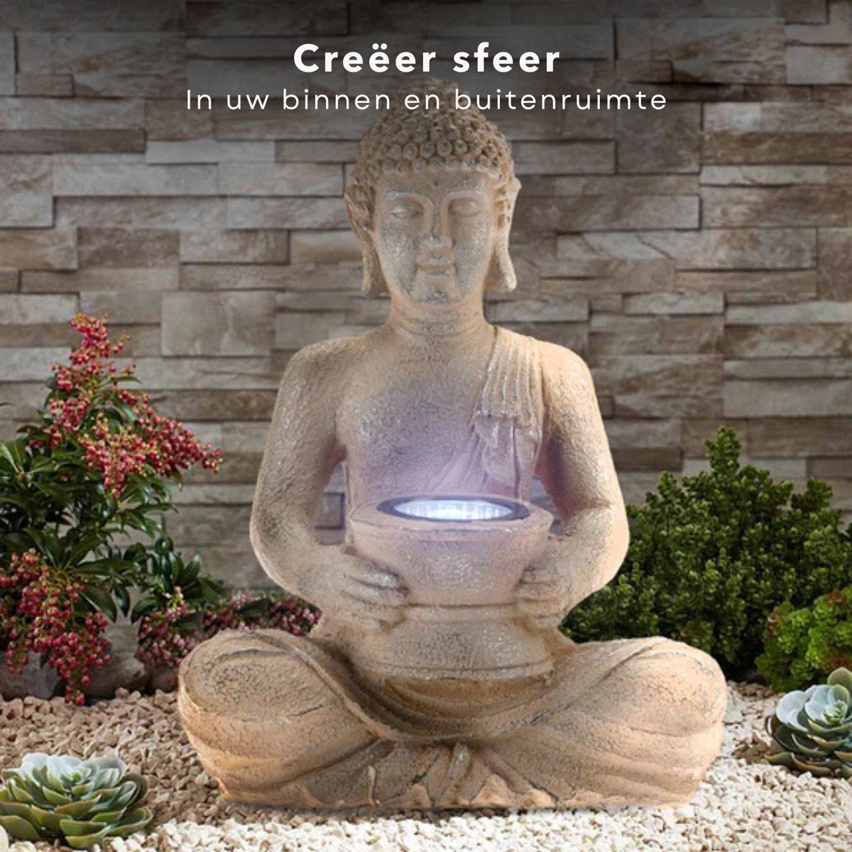 Cheqo® Zittende Boeddha Beeld 28cm - Boeddhabeeld - Buddha Beeld ...