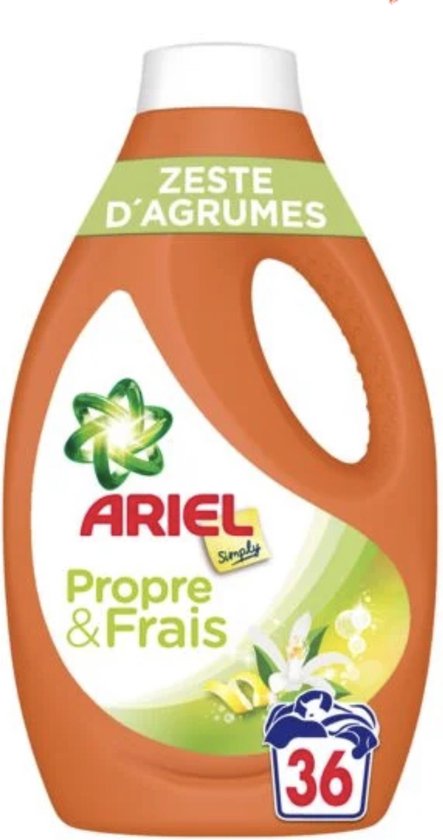 Ariel Simply - Vloeibaar wasmiddel - Met geur van Citrus zeste - 1800ml ...