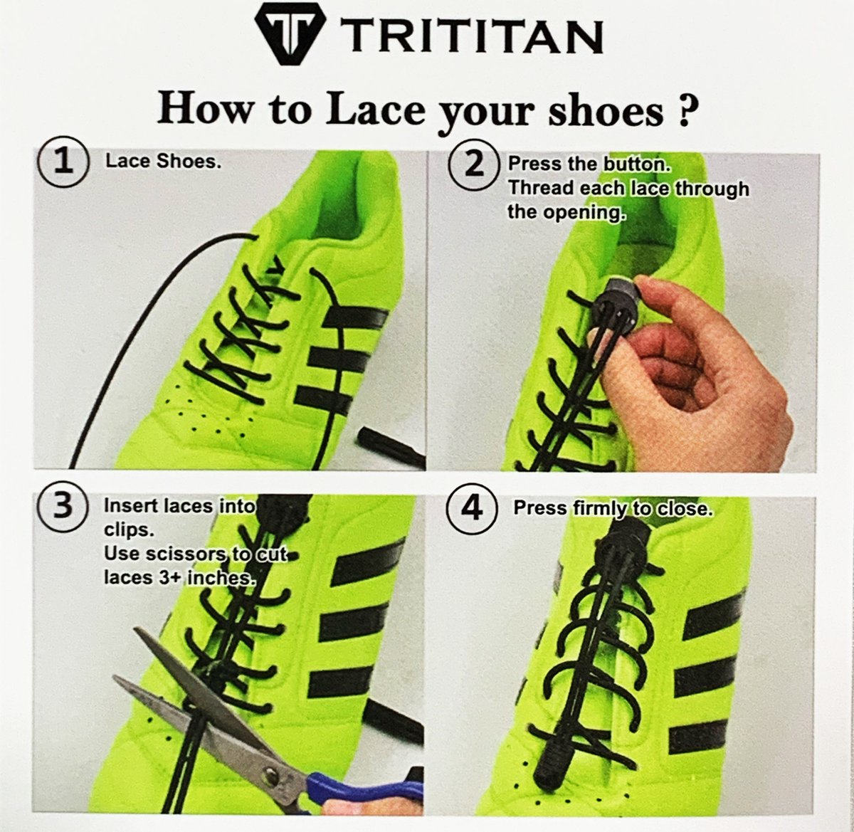 TriTiTan Triathlon Lock Laces - Elastische Snelveters - Royal Blue With ...