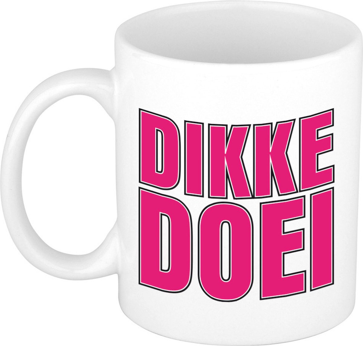 Bellatio Decorations Afscheid cadeau mok collega - dikke doei - roze ...