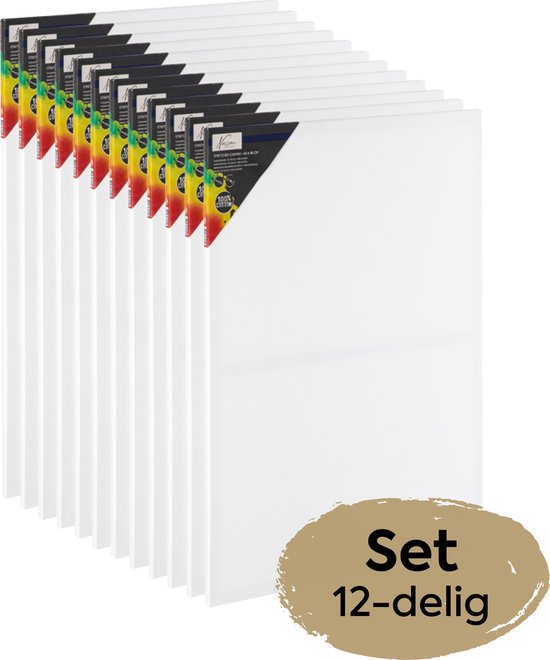 Schildersdoeken Groot 12pcs - Formaat 60x80cm - FSC materiaal ...