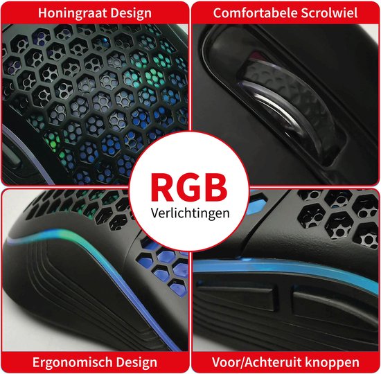 Gaming Muis - Game Mouse - Muis met Draad - Bedrade Muis - Voor Laptop ...