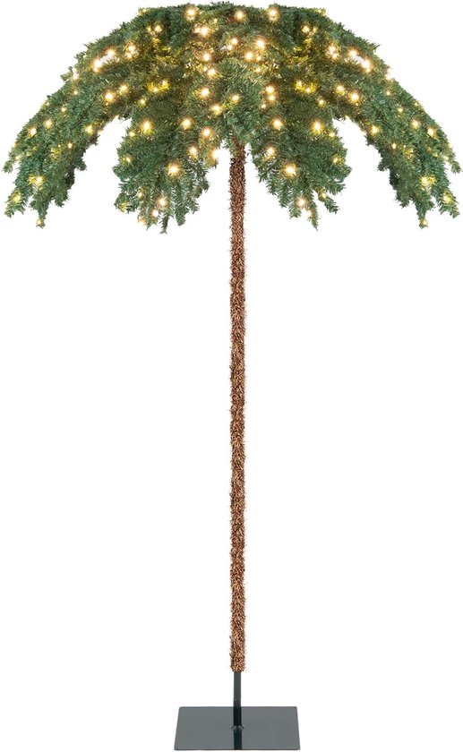 154cm/218cm tropische LED-touwlichtpalm, kunstmatige palmboom met LED ...