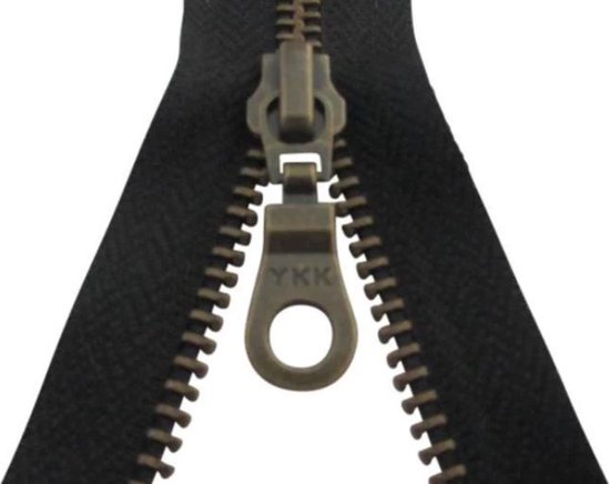 YKK - Metalen Rits - niet deelbaar - Zwart Brons - 15CM - 6mm | bol.com