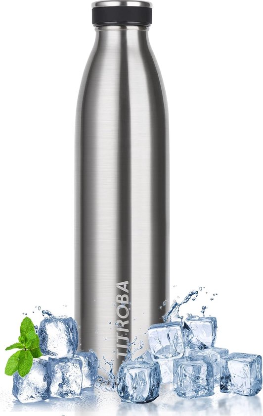 Roestvrijstalen drinkflessen, 750 ml, thermosflessen, lekvrijje ...