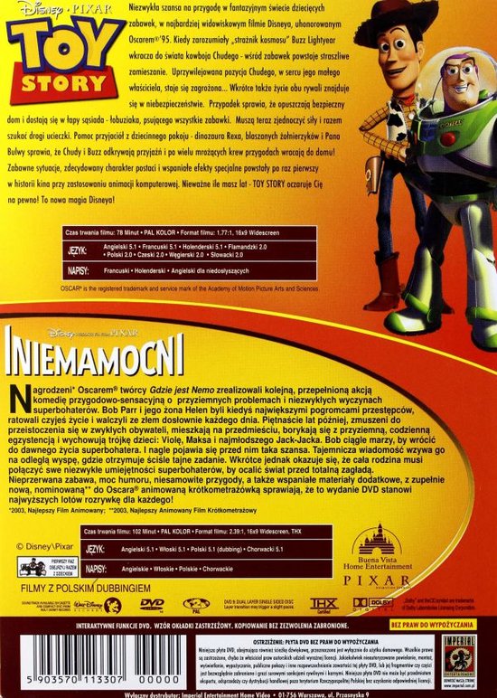 Iniemamocni / Toy Story (Disney) [BOX] [3DVD] (Dvd), Jan Rabson | Dvd's ...