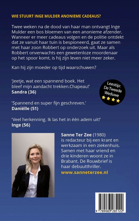 De Rouwbrief, Sanne Ter Zee | 9789083285122 | Boeken | bol
