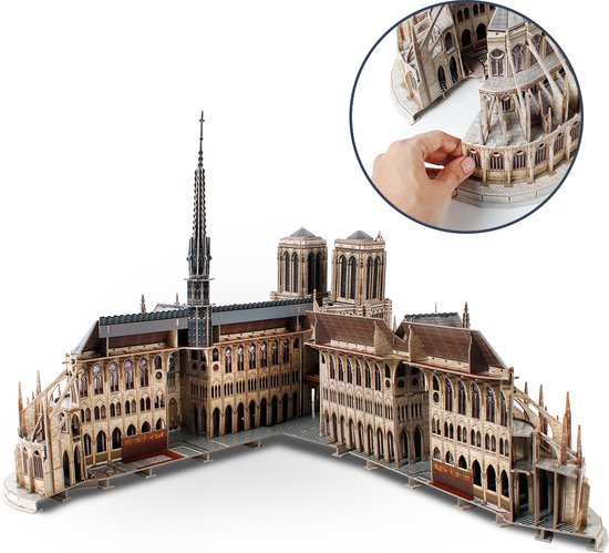 CubicFun 3D Puzzel Notre Dame De Paris - Uitdagend Modelbouw - Franse Kathedraal... | bol