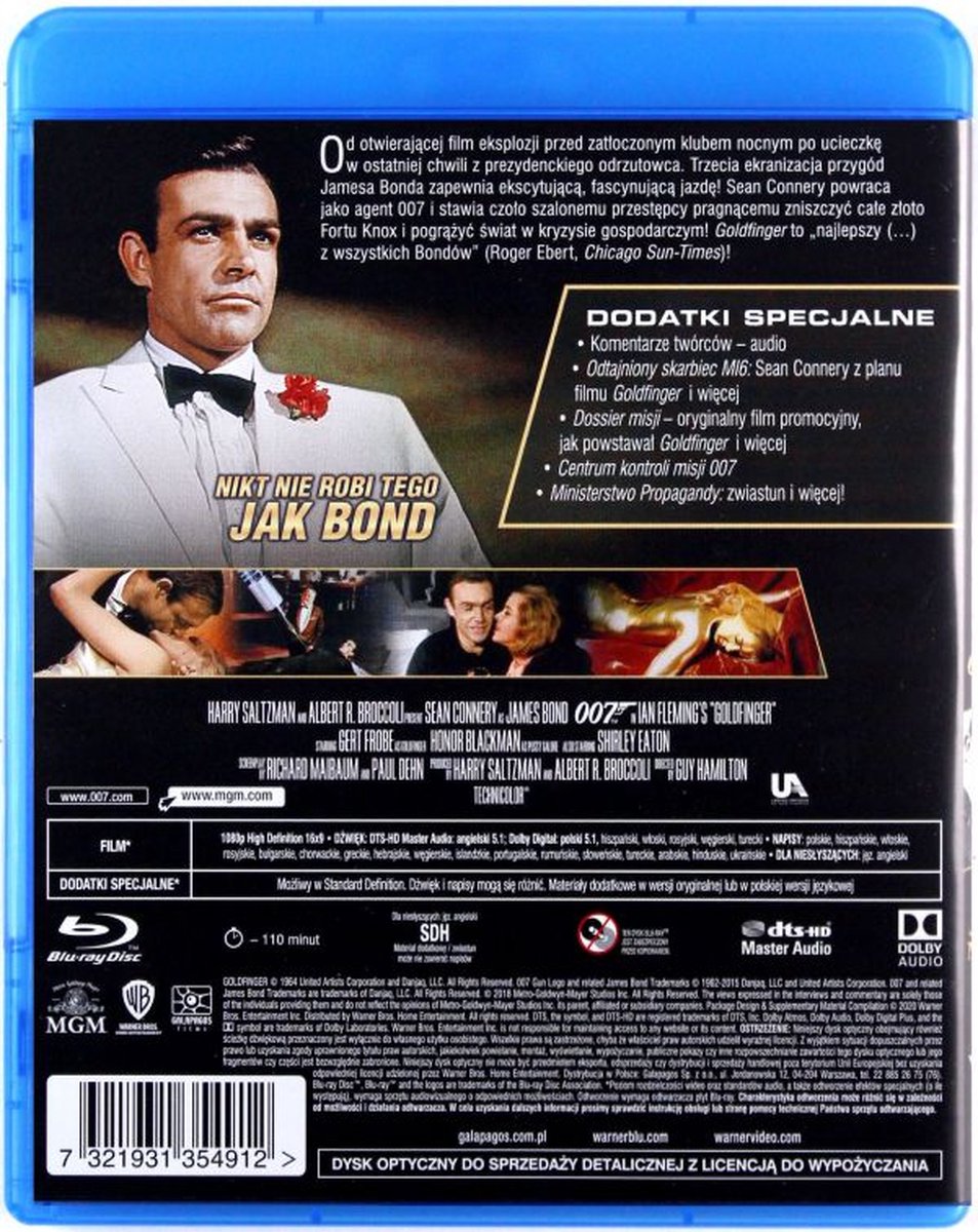 Goldfinger [Blu-Ray] (Blu-ray), Gert Frobe | Dvd's | bol.com