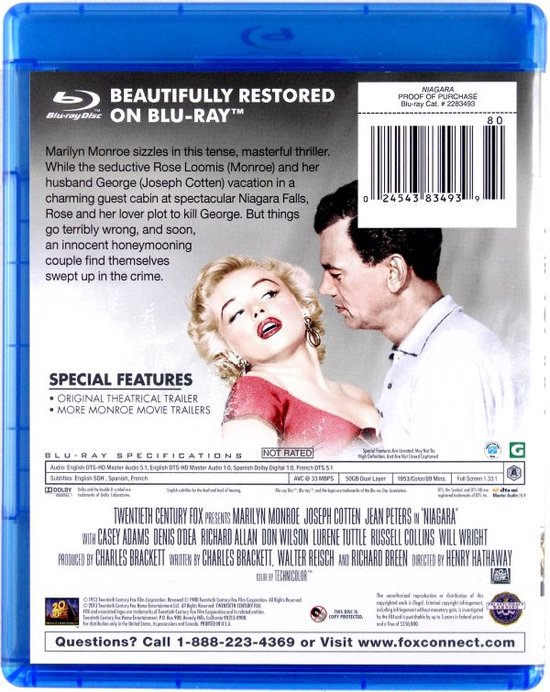 Niagara (Blu-ray), Jean Peters | Dvd's | bol.com