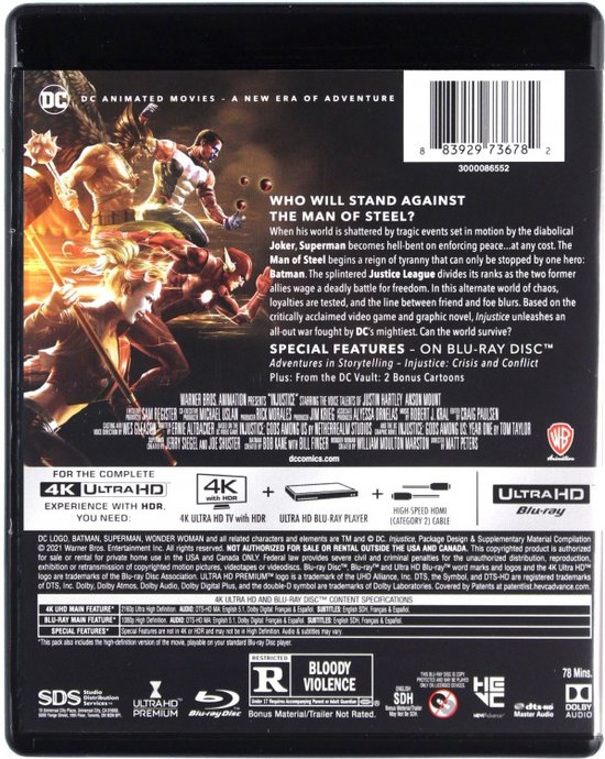 Injustice [Blu-Ray 4K]+[Blu-Ray], Justin Hartley | Dvd's | bol