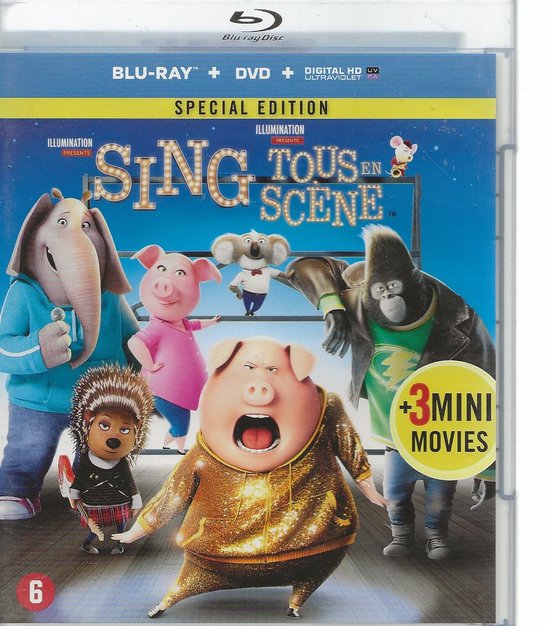 SING bluray + dvd set (Blu-ray), Animatie | Dvd's | bol