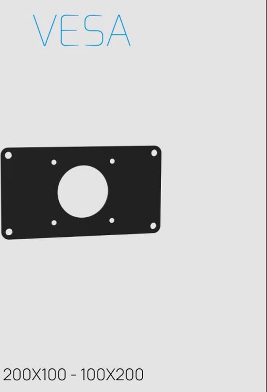 Cavus Mount 120S - Tv Meubel Inbouw Set - Ø 60 mm Kolom Geborsteld RVS & VESA 200x100... | bol