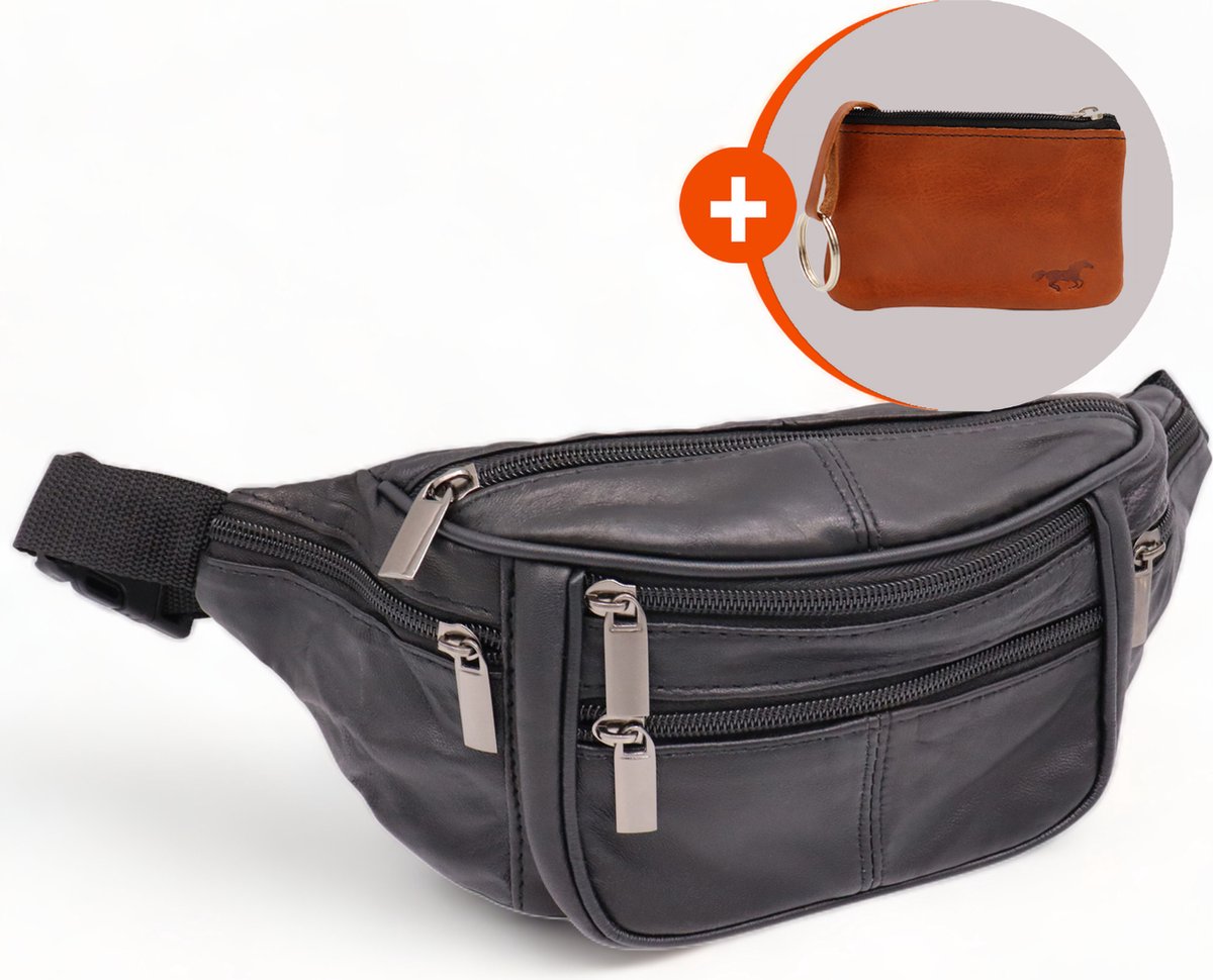 Safekeepers Leren Heuptas met sleuteltasje - Heuptasje - Buideltas ...