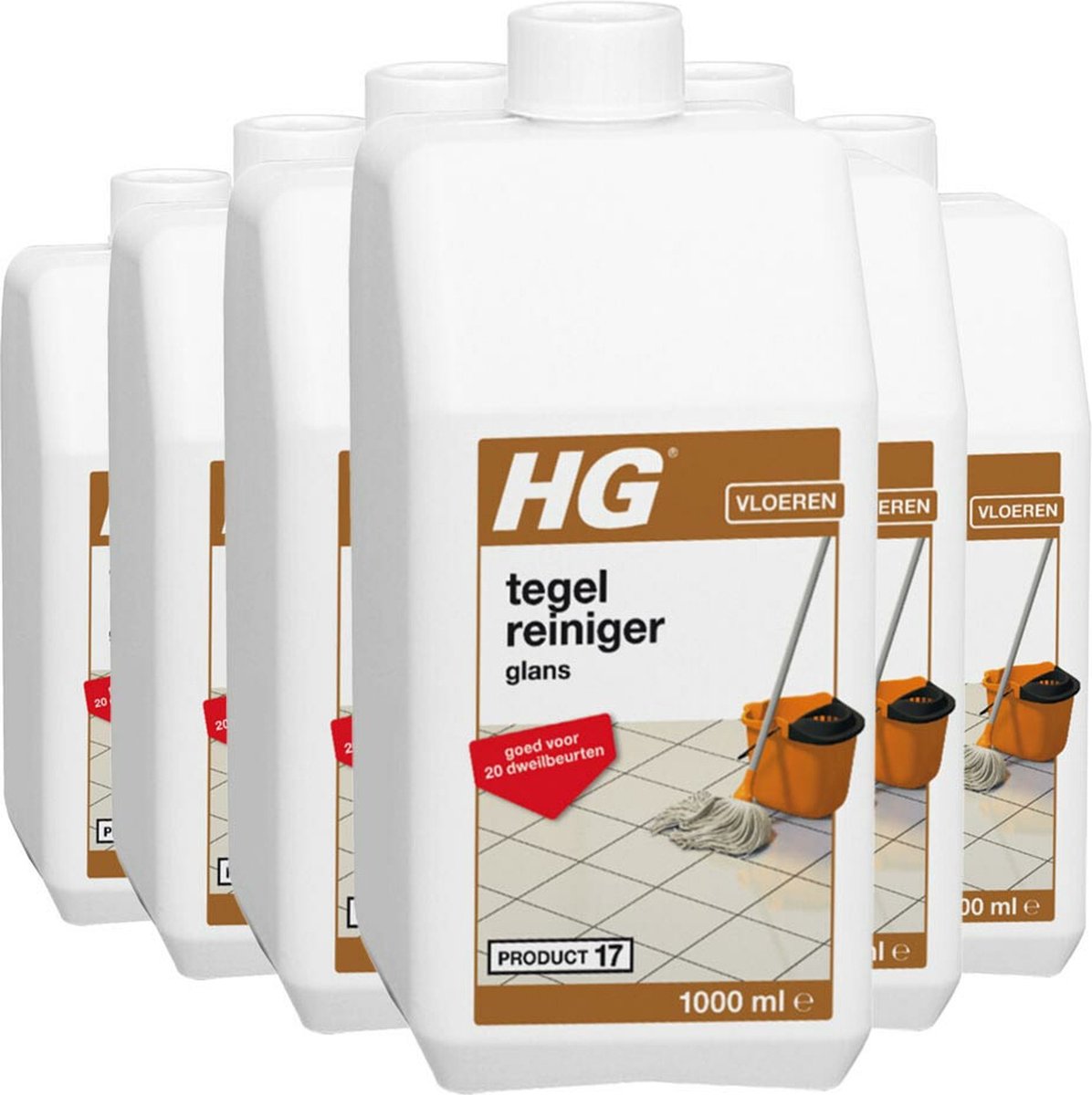 6x HG Tegelreiniger Glans 1 liter | bol.com
