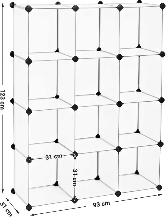 Rootz Opbergrek - Compartimentenkast - Kunststof - Plankensysteem ...