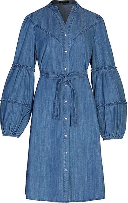 G-maxx jurk Alana - denim lichtblauw | bol