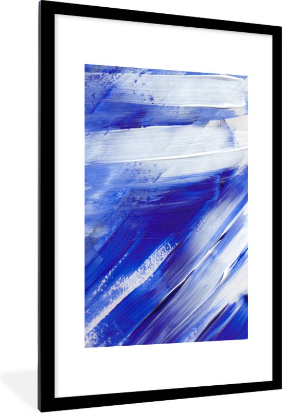 Fotolijst incl. Poster - Verf - Design - Blauw - 80x120 cm ...
