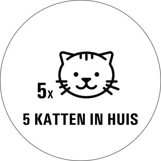 Katten in huis sticker - 80 x 80 mm 5 | bol