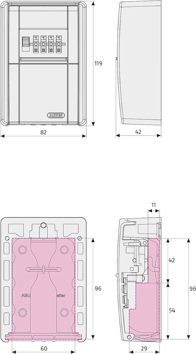 KeyGarage 787 Sleutelkluis, led, met cijfercode 83854 | bol