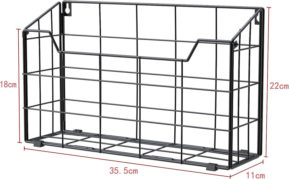Grote tijdschriftenhouder voor aan de muur, krantenhouder, metaal, voor ...
