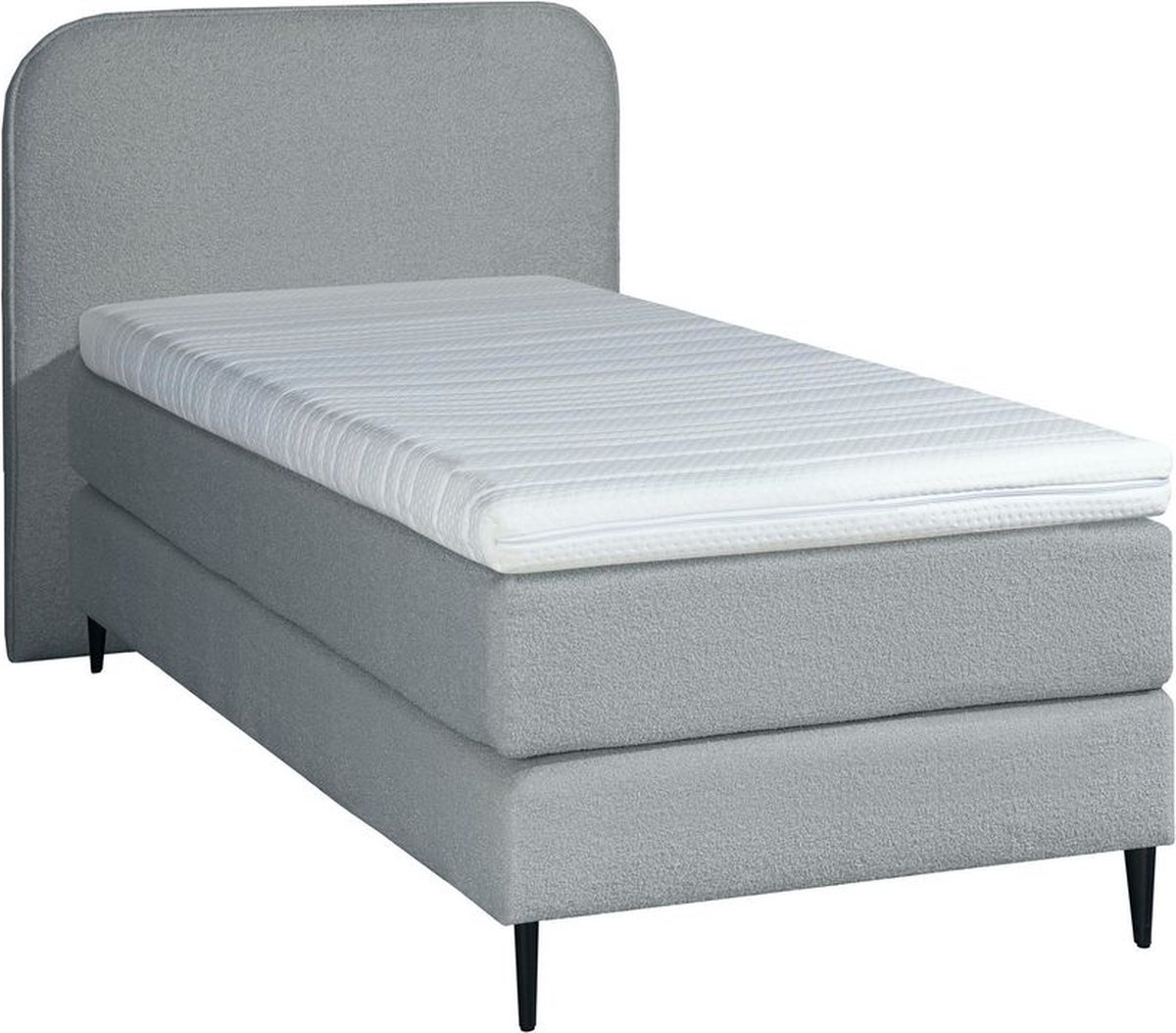 Adore Bouclé Boxspring Grijs 90x200 | bol.com