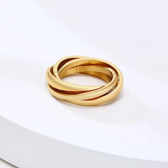 Borasi 3-in-1 Ring | 16 mm | Goudkleurig | Cadeau Voor Haar | Cadeau ...
