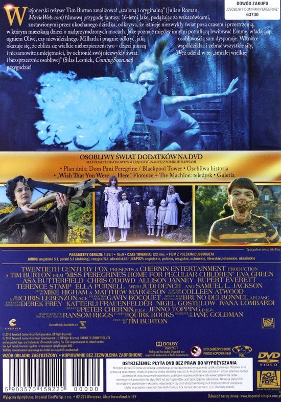 Miss Peregrine's Home for Peculiar Children [DVD] (Dvd), Nicholas Oteri ...