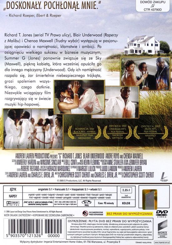 G [DVD] (Dvd), Blair Underwood | Dvd's | bol