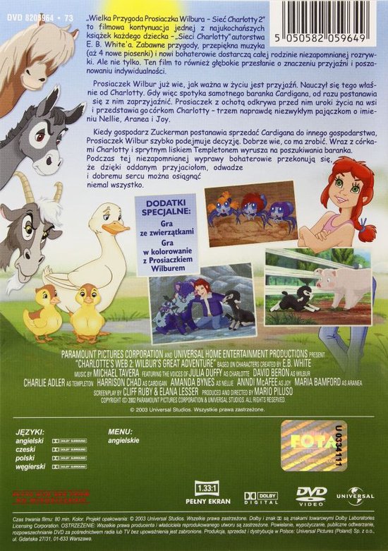 Charlotte's Web 2: Wilbur's Great Adventure [DVD] (Dvd), Julia Duffy ...