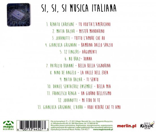 Si, Si, Si Italian Music [CD], various artists | Muziek | bol