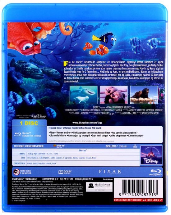 Finding Dory [Blu-Ray] (Blu-ray), Albert Brooks | Dvd's | bol