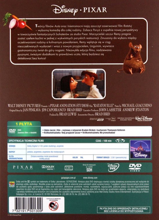 Ratatouille [DVD] (Dvd), Patton Oswalt | Dvd's | bol