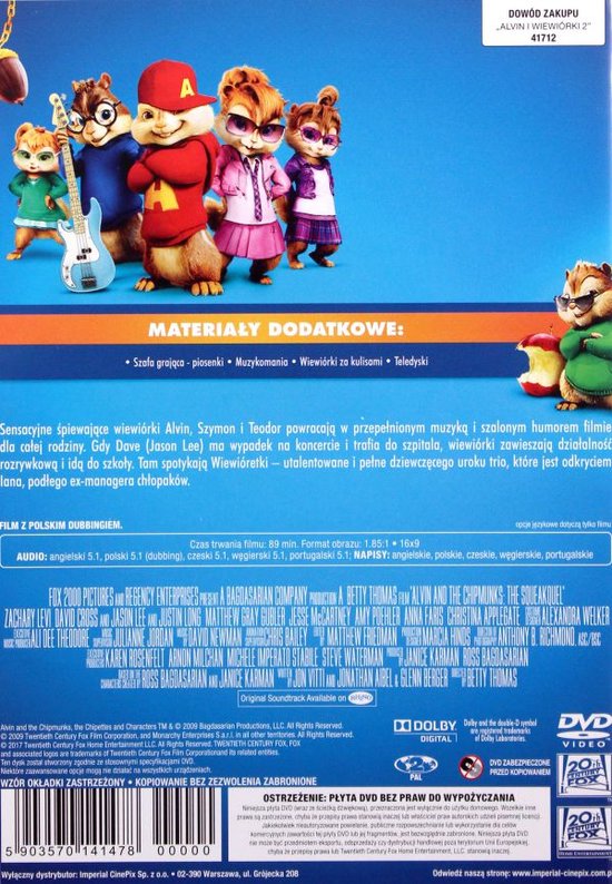 Alvin en de Chipmunks 2 [DVD] (Dvd), Anna Faris | Dvd's | bol