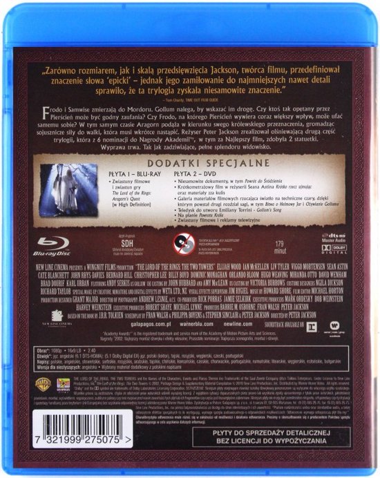 The Lord of the Rings: The Two Towers [Blu-Ray]+[DVD] (Blu-ray), Ian ...