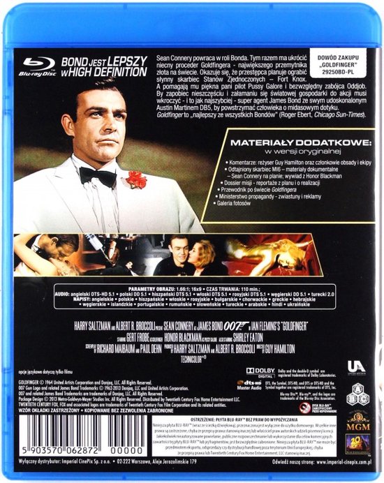 Goldfinger [Blu-Ray] (Blu-ray), Onbekend | Dvd's | bol