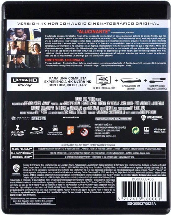 Inception [Blu-Ray 4K]+[2xBlu-Ray], Elliot Page | Dvd's | bol