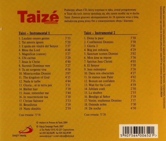 Taize - Instrumental 1 & 2 [CD], Dzem | Muziek | bol