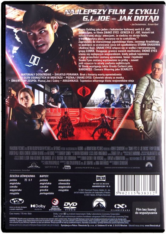 Snake Eyes: G.I. Joe Origins [DVD] (Dvd), Andrew Koji | Dvd's | bol