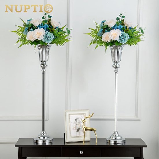 Set van 2 veelzijdige metalen standaard en kaarsenhouder voor bruiloft ...