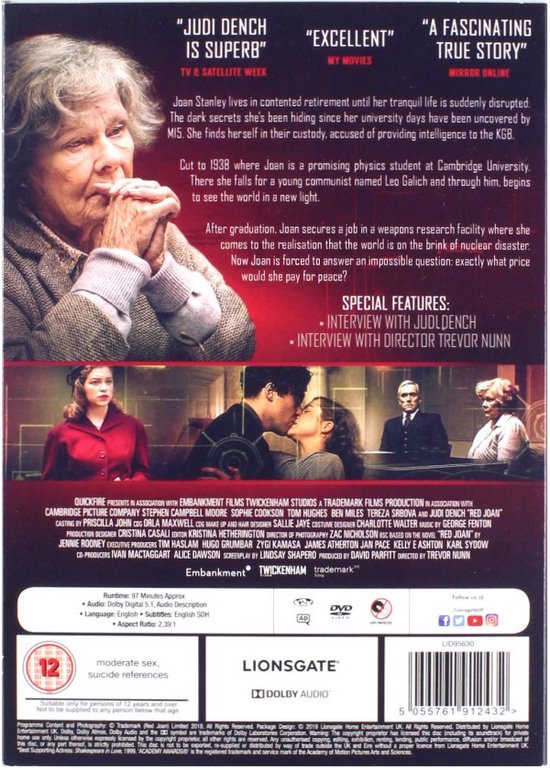 Red Joan (Dvd), Judi Dench | Dvd's | bol