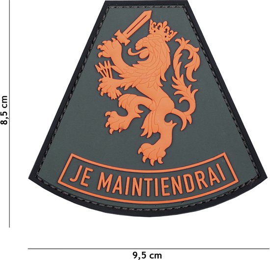Embleem 3D PVC Je maintiendrai oranje | bol