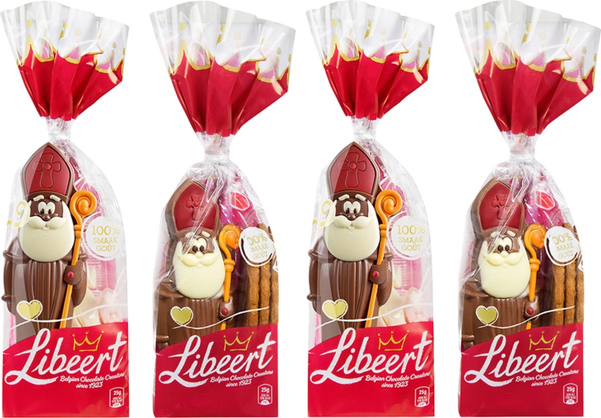 Libeert chocolade sintfiguren - chocolade met 2x guimauven en 2x ...