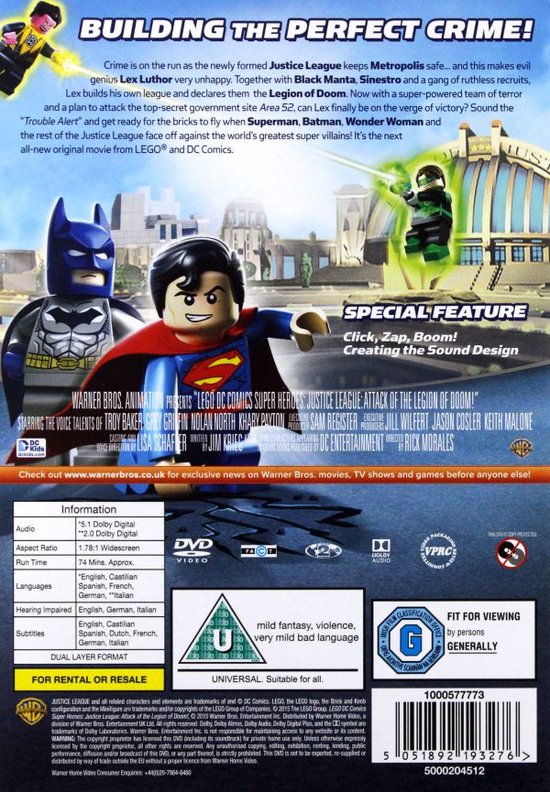 LEGO DC Justice League: Attack Of The Legion Of Doom (Import) (Dvd ...