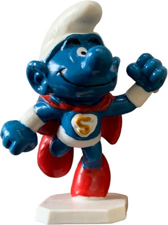 Superman smurf - Schleich smurf - Staand op witte ondergrond - 20119 ...