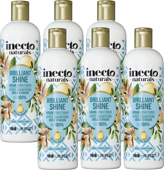 Inecto - Argan Conditioner - 6 Pak - Zijdezacht haar - Natuurlijk ...