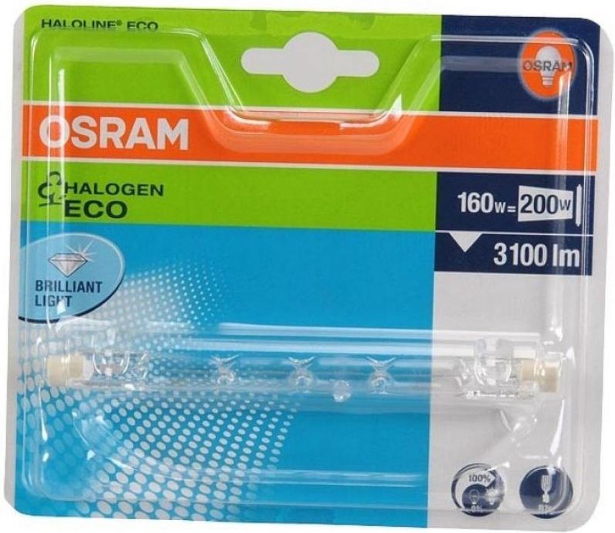 OSRAM Eco-halogeenlamp Energielabel: C (A++ - E) R7s 114.20 mm 230 V ...