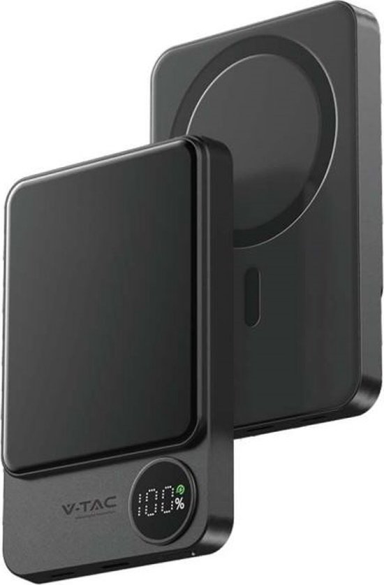 V-TAC VT-100011-SG Magnetische Power Bank - Draadloos - Space Grey ...