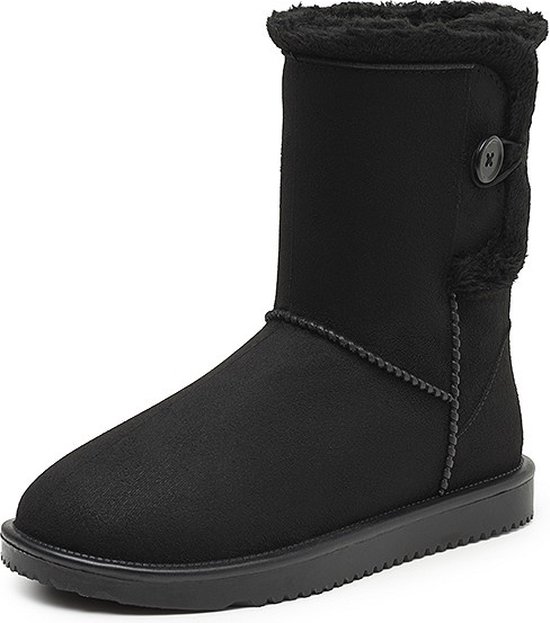 Neva - NV03 gevoerde dameslaars pvc zwart | bol