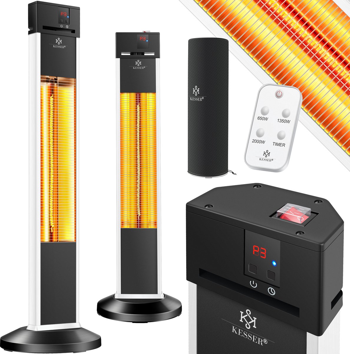 KESSER® Infrarood Straler Standkachel Incl. Beschermhoes Straler Terras ...
